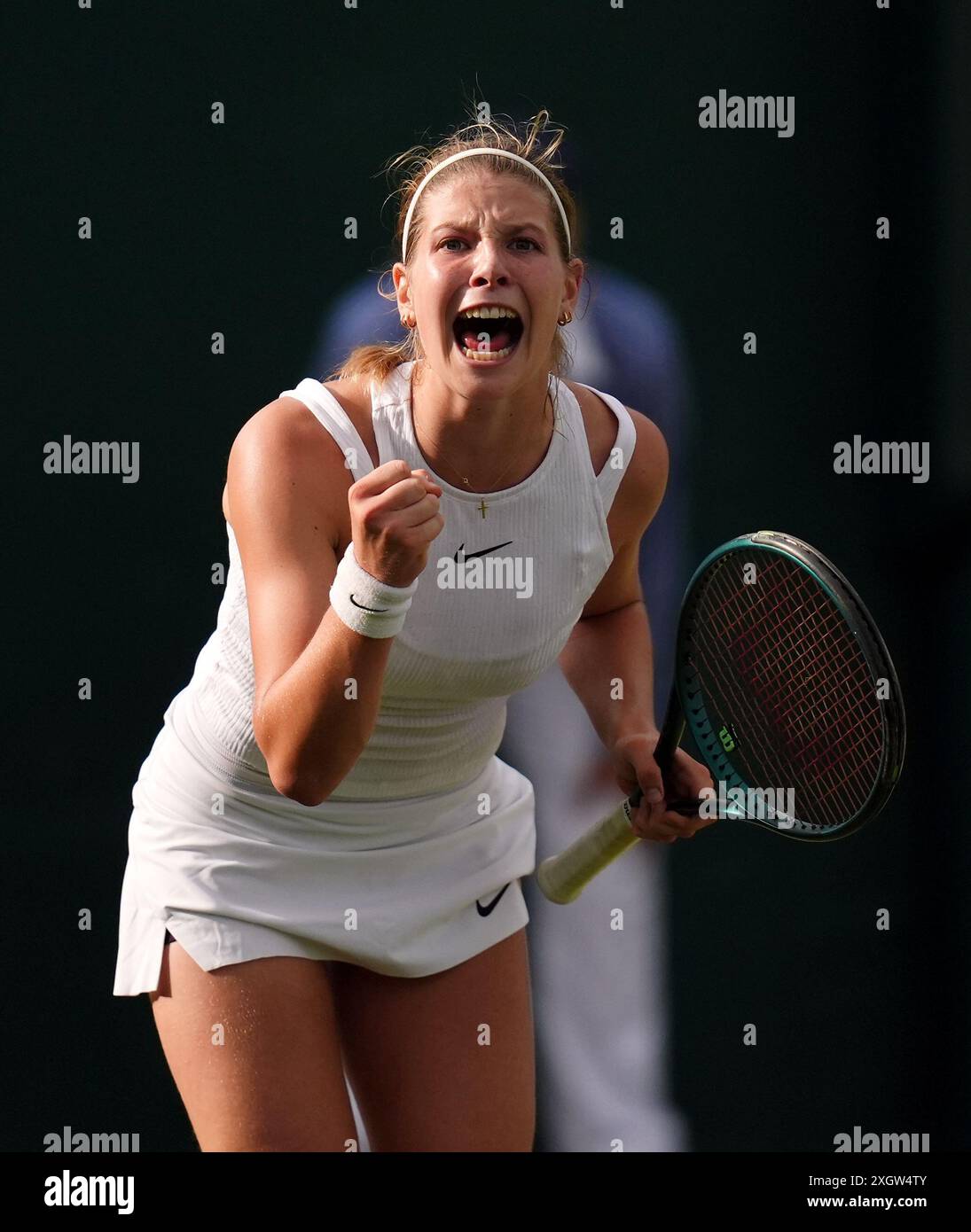 Hannah Klugman on day ten of the 2024 Wimbledon Championships at the ...