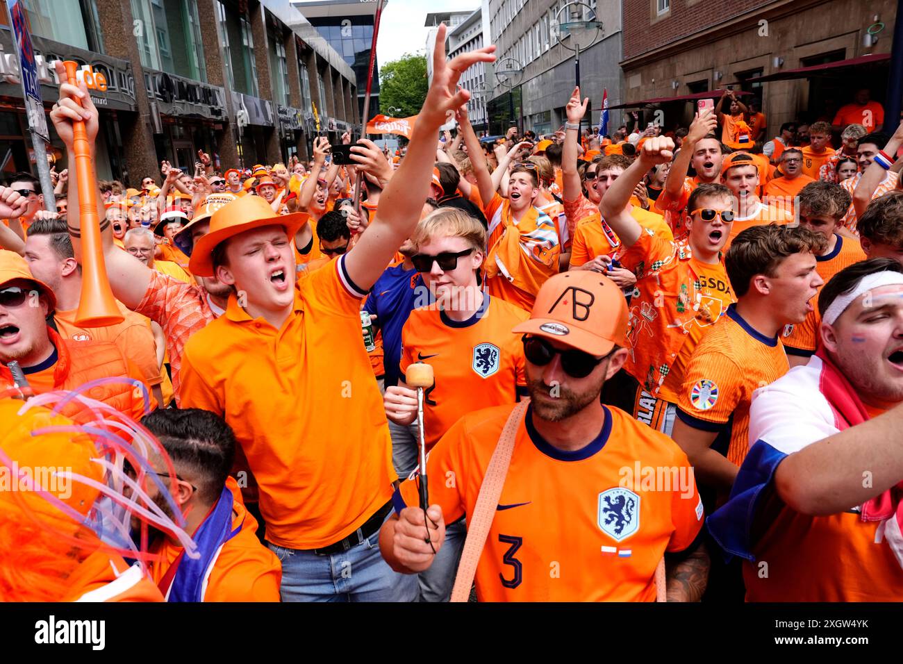 Netherlands fans in Dortmund ahead of the UEFA Euro 2024 semi-final ...