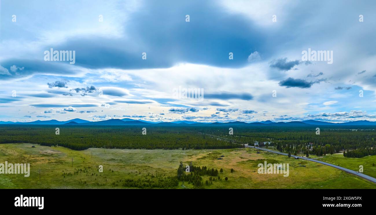 Aerial view plateau winding road hi-res stock photography and images ...