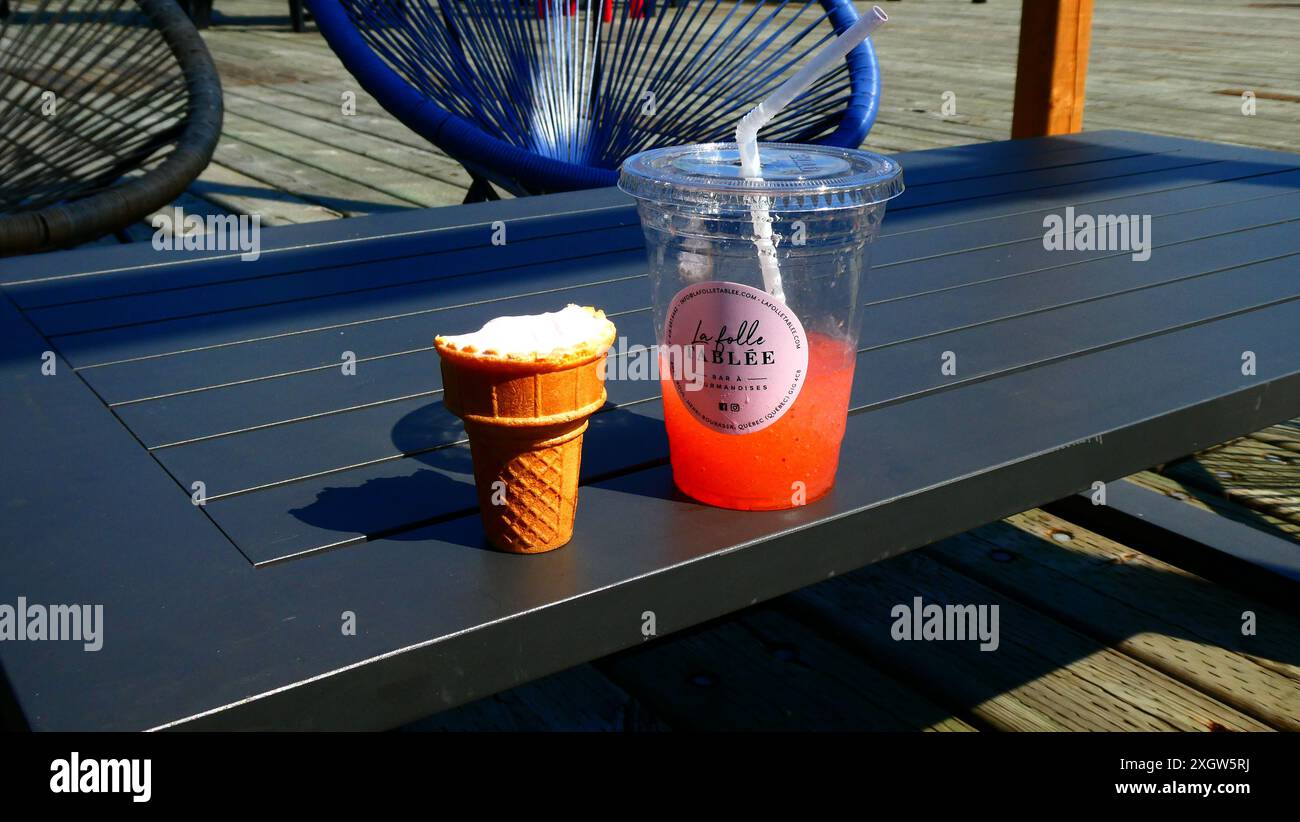 Ice cream in Vieux-Port de Quebec, Quebec province, Canada, North ...