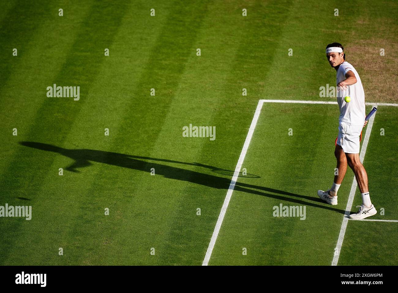 Lorenzo Musetti in their match against Taylor Fritz (not pictured) on ...