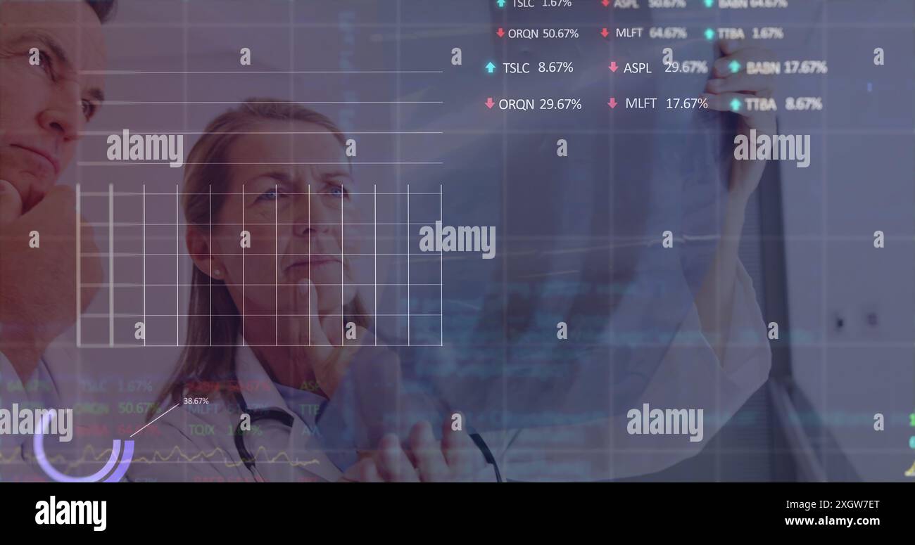 Graph chart animation over two hi-res stock photography and images - Alamy