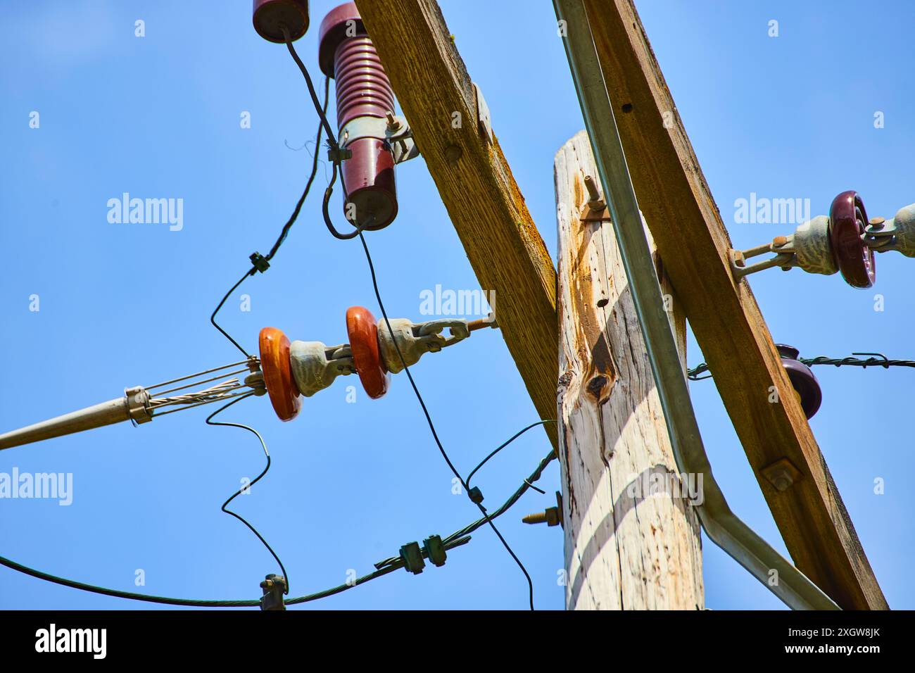 Utility pole with insulators hi-res stock photography and images - Alamy