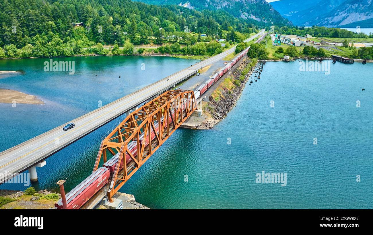Aerial view rural single track hi-res stock photography and images - Alamy