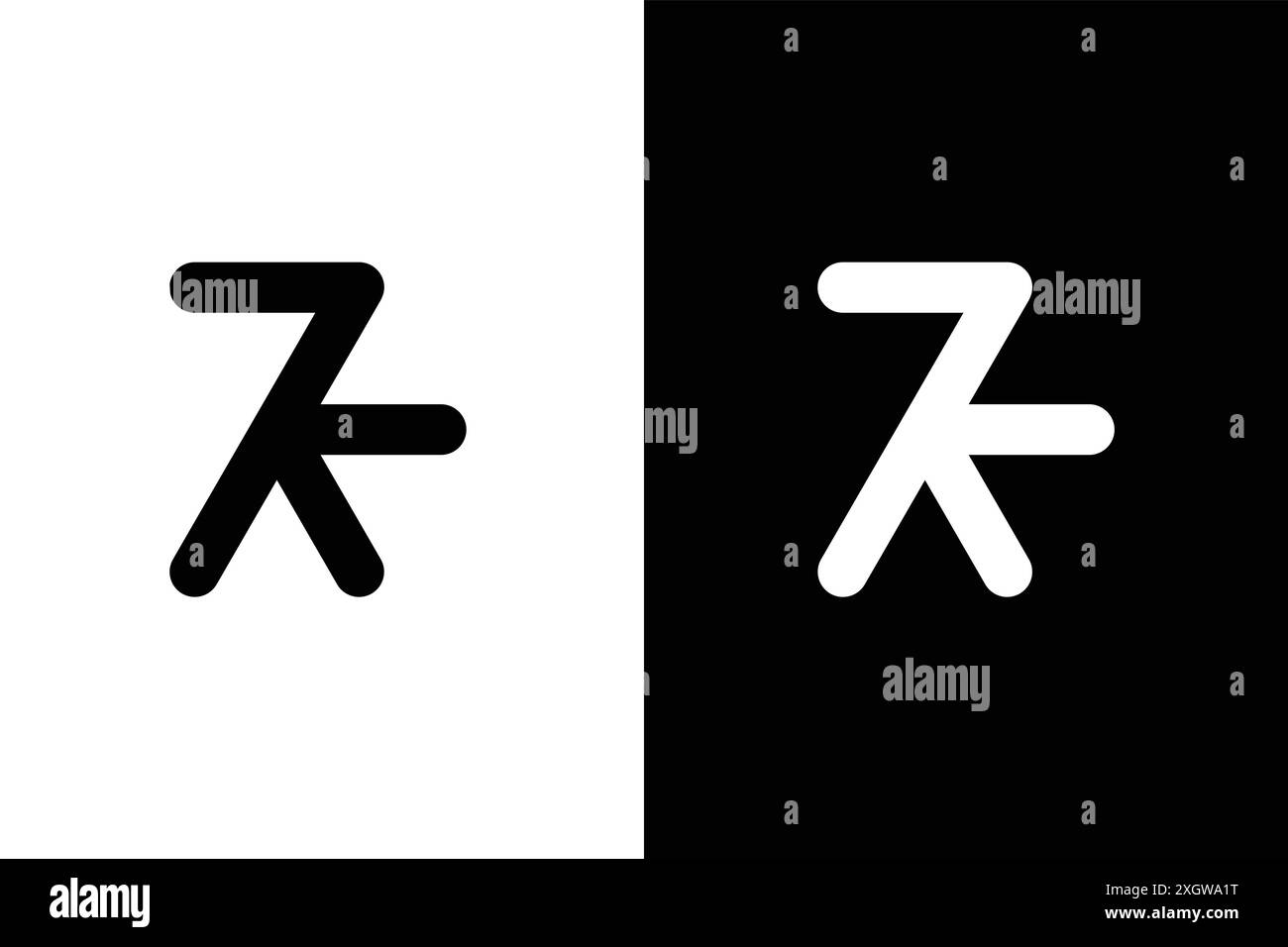 Combination of number 7 and letter K. Modern and creative 7K Logo ...