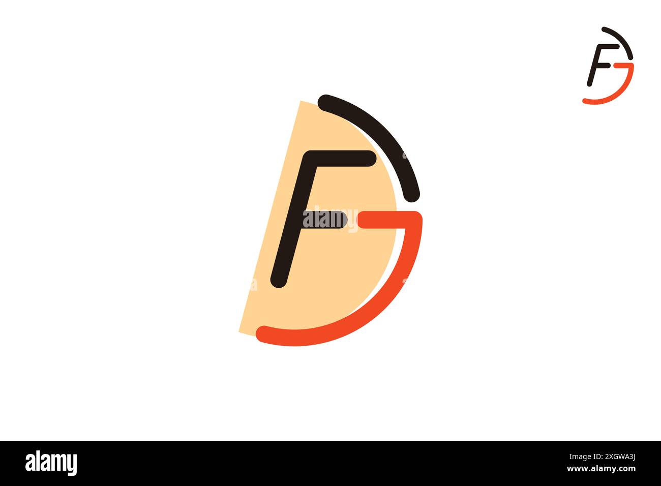 Letter FJ Logo Design Template. Creative Abstract Letter FJ Icon Vector ...