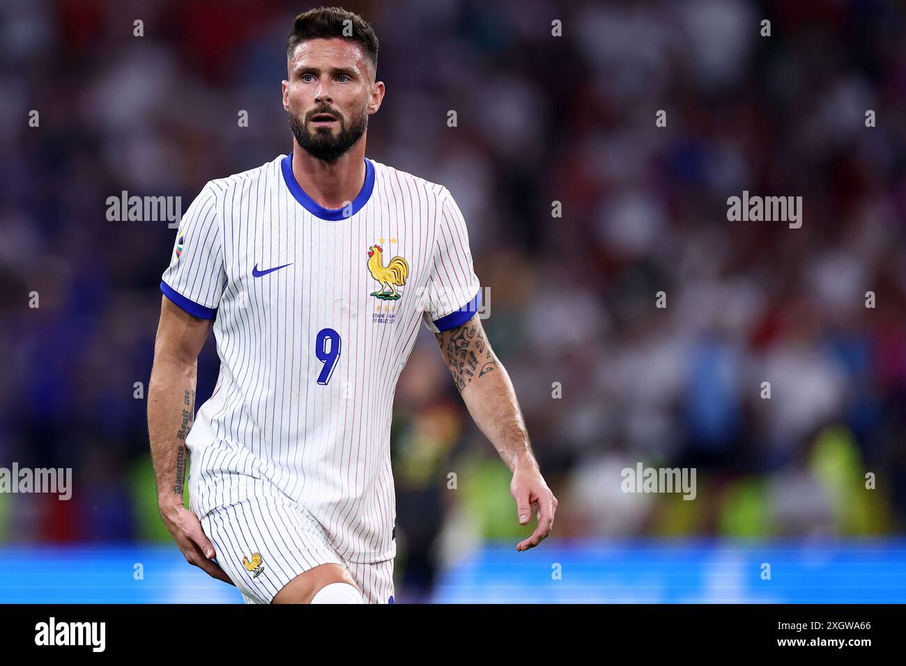 Munich, Germany. 09th July, 2024. Olivier Giroud of France looks on ...