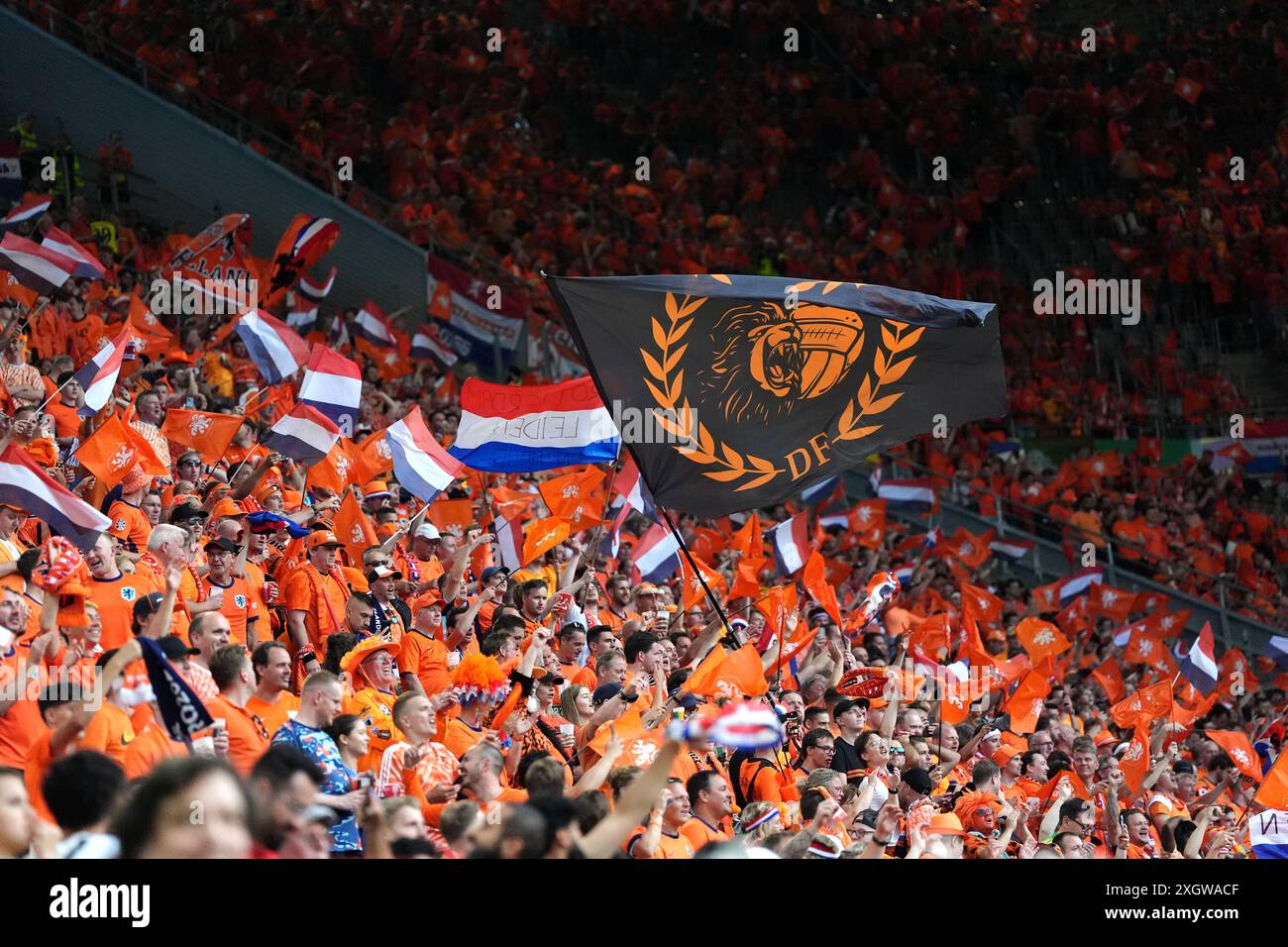 Netherlands fans in the stands ahead of the UEFA Euro 2024, semi-final ...