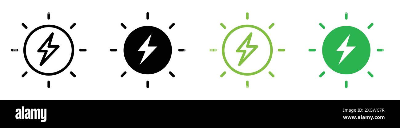 Alternative power icon logo sign vector outline in black and white ...