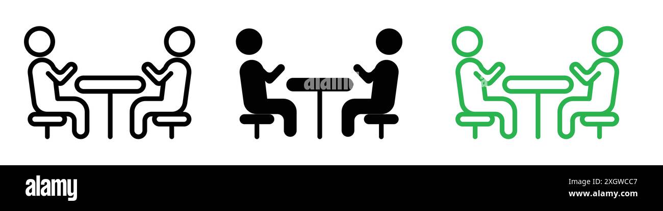 Cafeteria icon logo sign vector outline in black and white color Stock ...