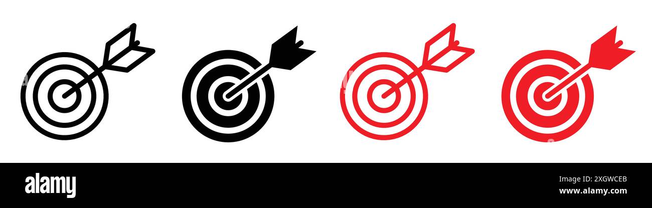 Darts icon logo sign vector outline in black and white color Stock ...