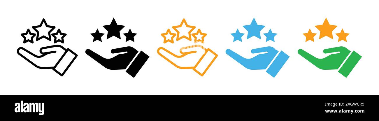 Customer satisfaction icon logo sign vector outline in black and white ...