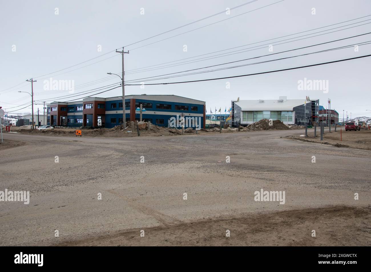 The Four Corners intersection in Iqaluit, Nunavut, Canada Stock Photo ...