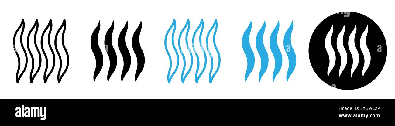 Evaporation icon logo sign vector outline in black and white color ...