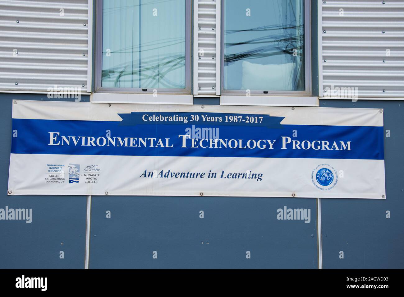 Environmental Technology Program sign at Nunavut Arctic College in ...