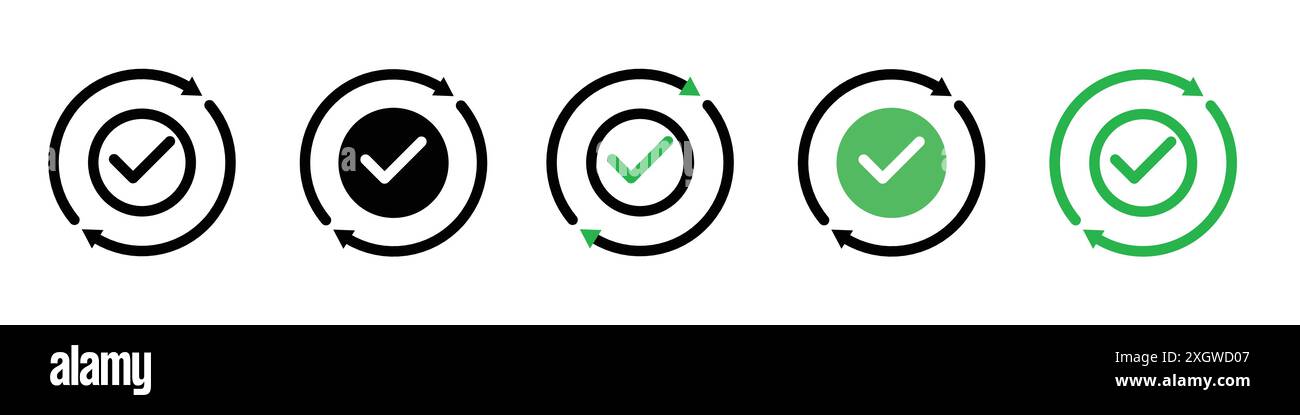 Ensure icon logo sign vector outline in black and white color Stock ...