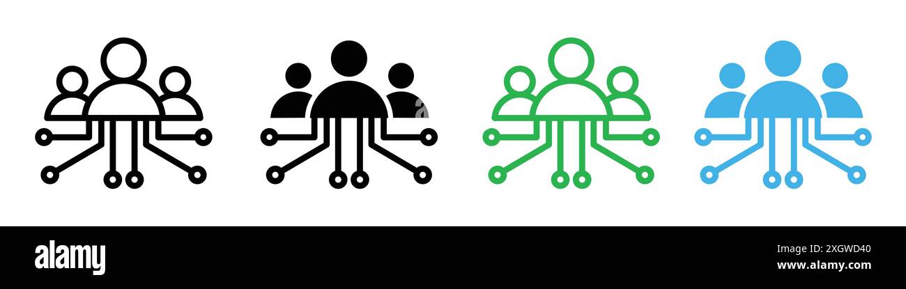 HR strategy icon logo sign vector outline in black and white color ...