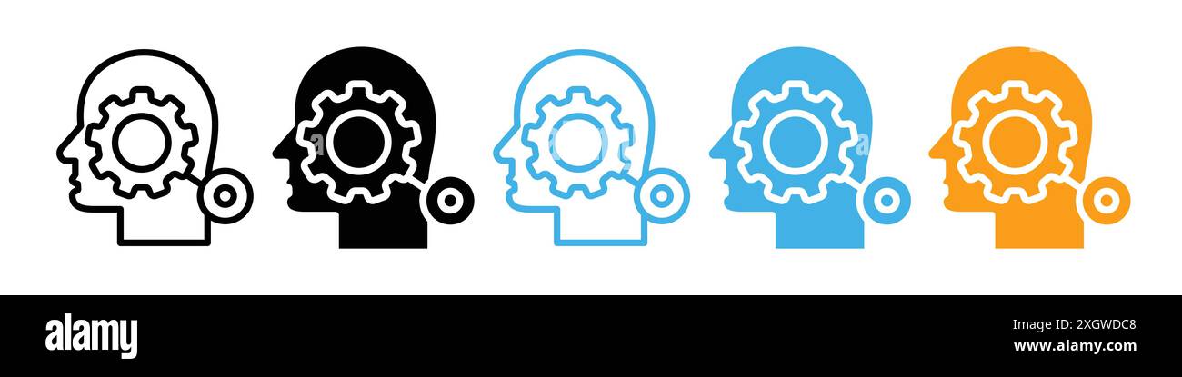 Interpretation icon logo sign vector outline in black and white color ...