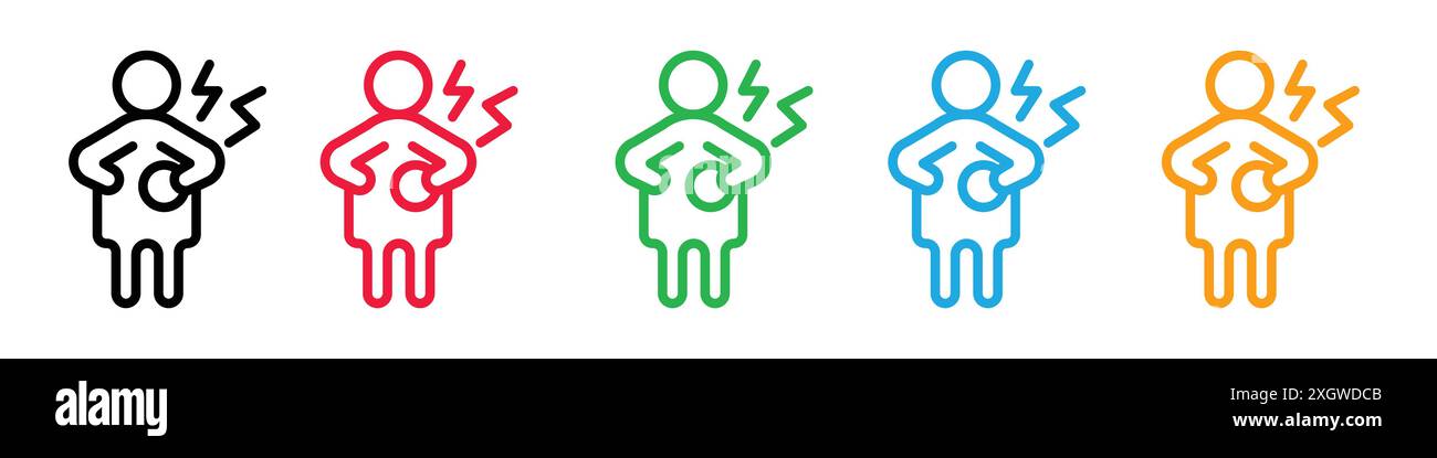 Heart attack icon logo sign vector outline in black and white color ...