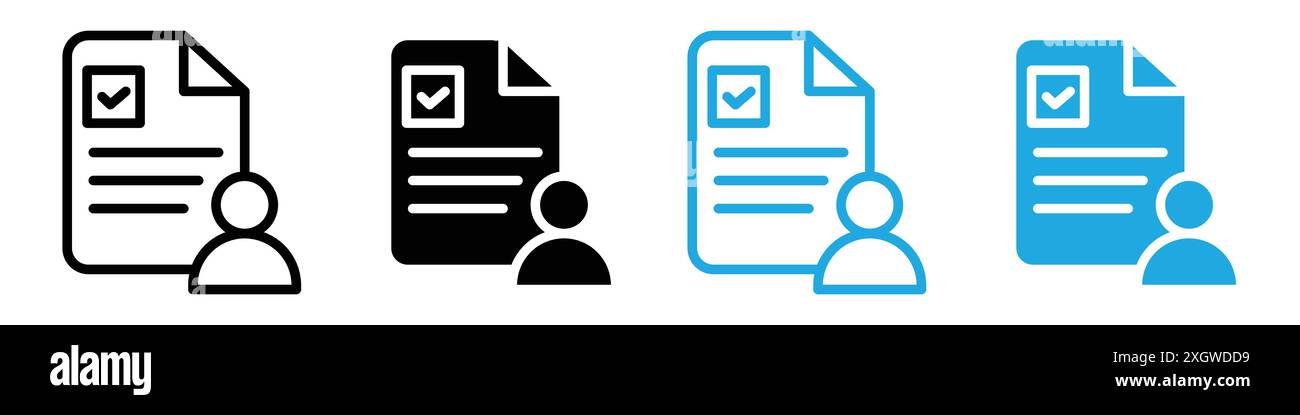 Job candidate icon logo sign vector outline in black and white color ...