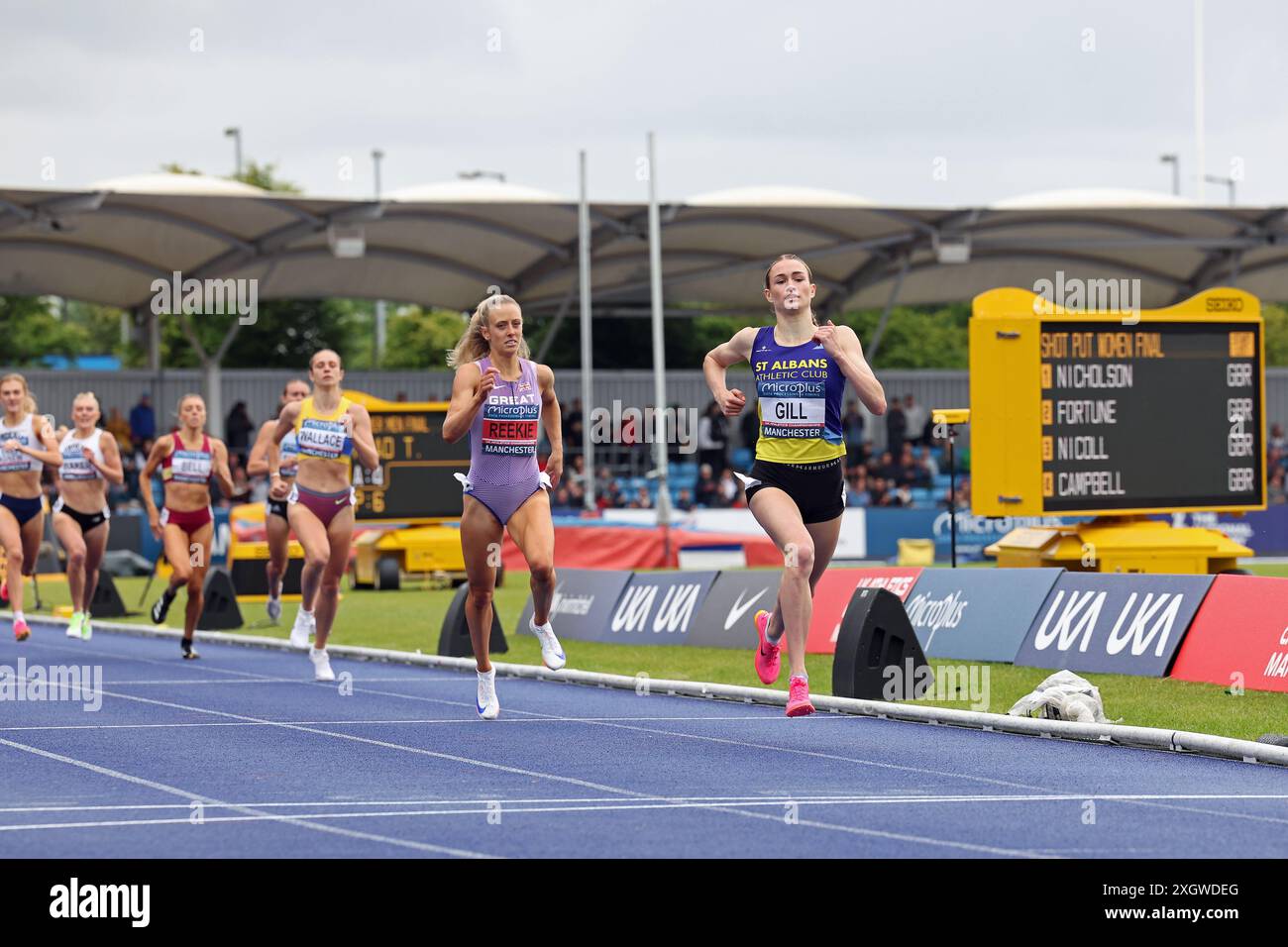 Phoebe Gill of St Albans AC winning the 800m final at the UK Athletics ...