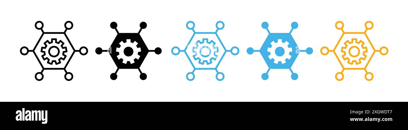 Management skills icon logo sign vector outline in black and white ...