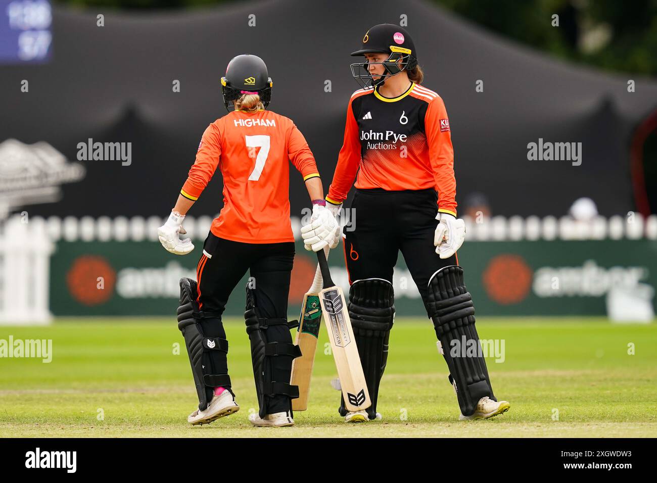 Cheltenham, UK, 10 July 2024. The Blaze's Lucy Higham and Ella Claridge ...