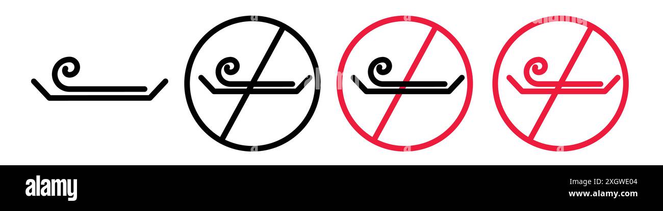 Non stick icon logo sign vector outline in black and white color Stock ...