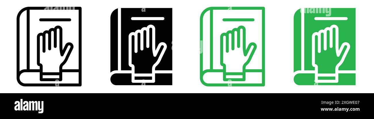 Oath icon logo sign vector outline in black and white color Stock ...