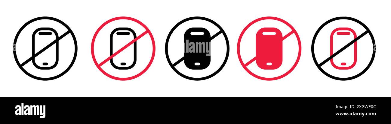 No call sign logo sign vector outline in black and white color Stock ...