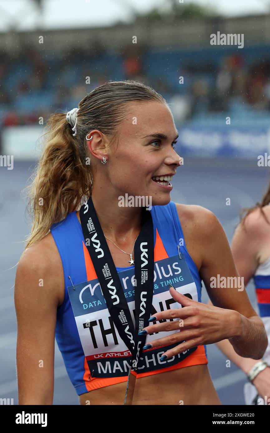 Elise THORNER after gaining the Silver medal in the 3000m Steeplechase ...