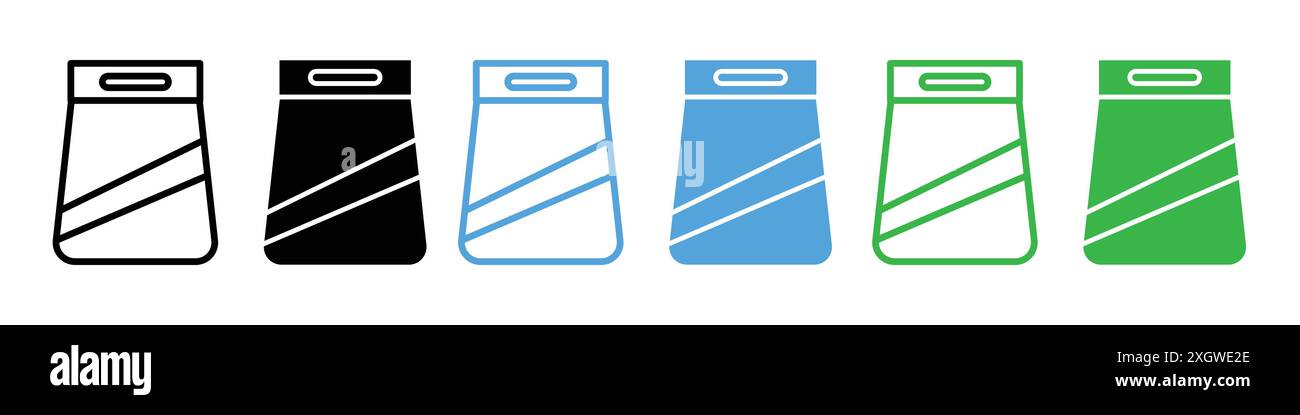 Laundry detergent pack icon logo sign vector outline in black and white ...