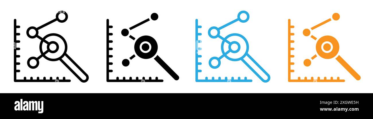 Market prediction icon logo sign vector outline in black and white ...