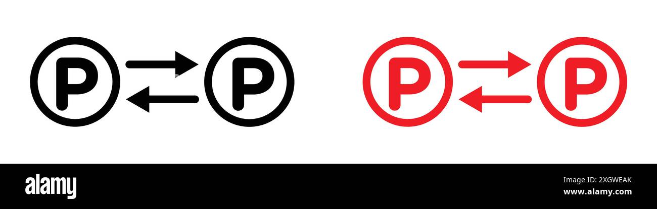 Peer to peer icon logo sign vector outline in black and white color ...