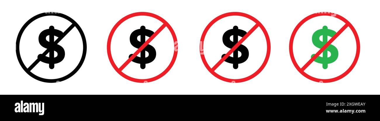 No money icon logo sign vector outline in black and white color Stock ...