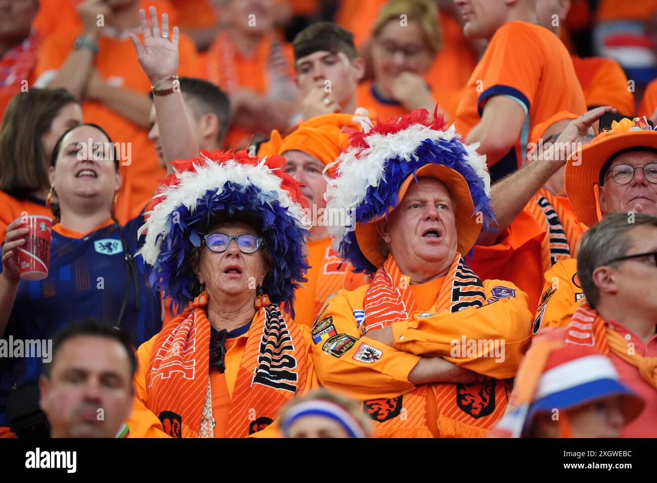 Netherlands fans in the stands ahead of the UEFA Euro 2024, semi-final ...