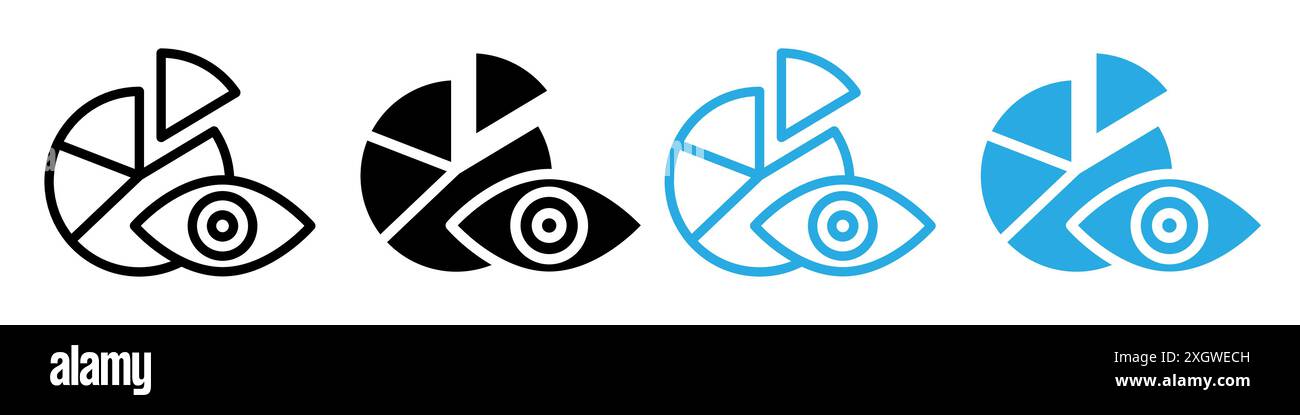 Predictive analytics icon logo sign vector outline in black and white ...