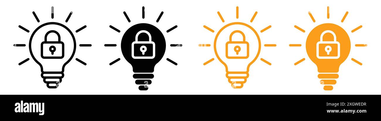 Patent and intellectual property icon logo sign vector outline in black ...