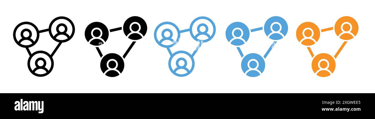 Partner program icon logo sign vector outline in black and white color ...