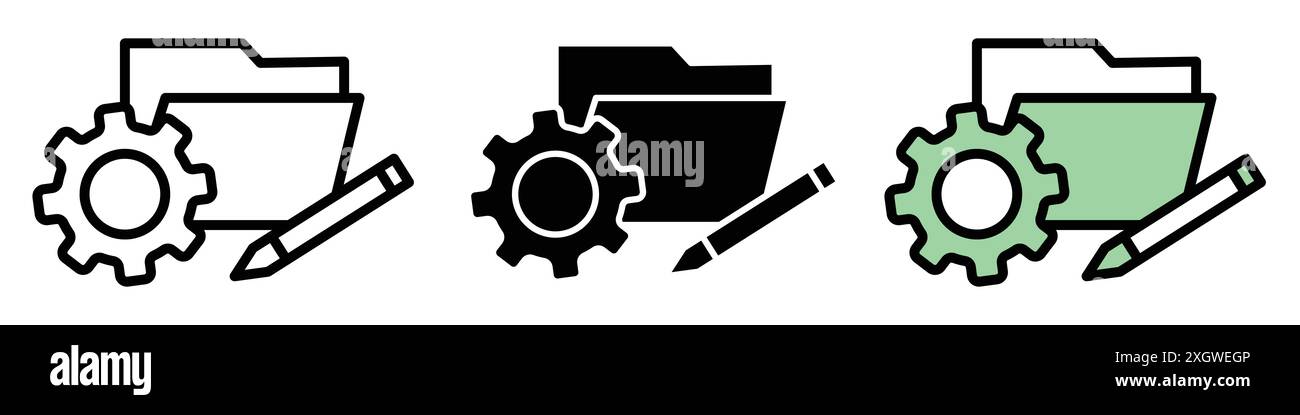 Product development icon logo sign vector outline in black and white ...