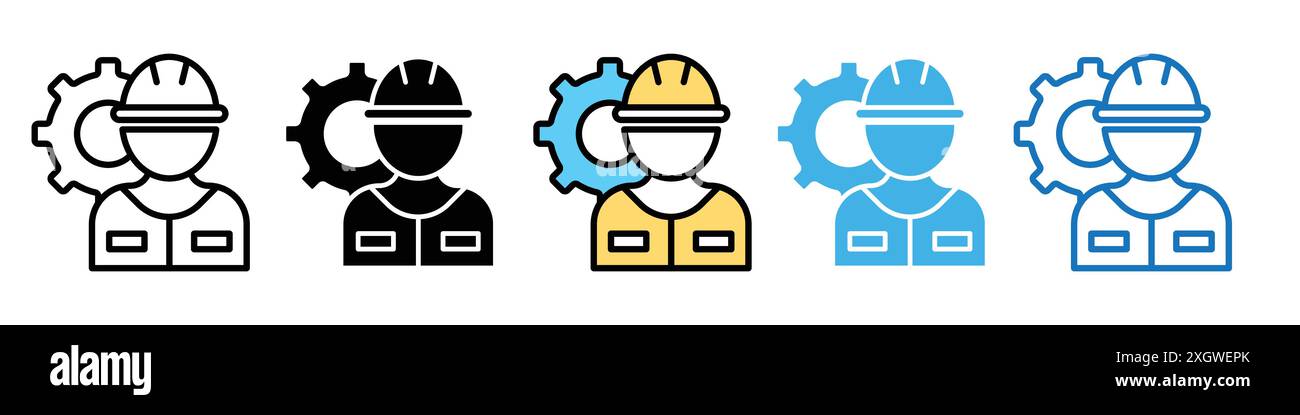 Service Icon logo sign vector outline in black and white color Stock ...