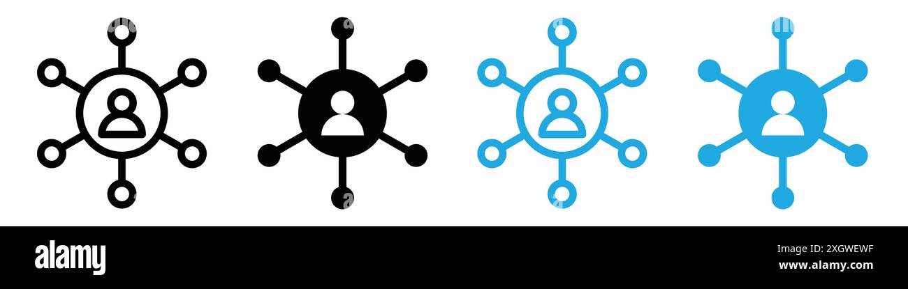 Stakeholders icon logo sign vector outline in black and white color ...