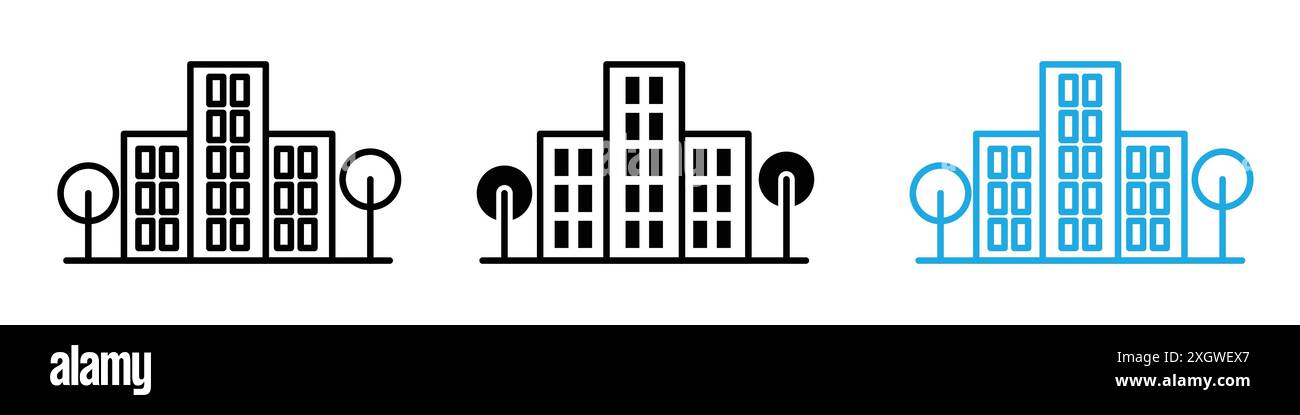 Tall buildings vector vectors Stock Vector Images - Alamy