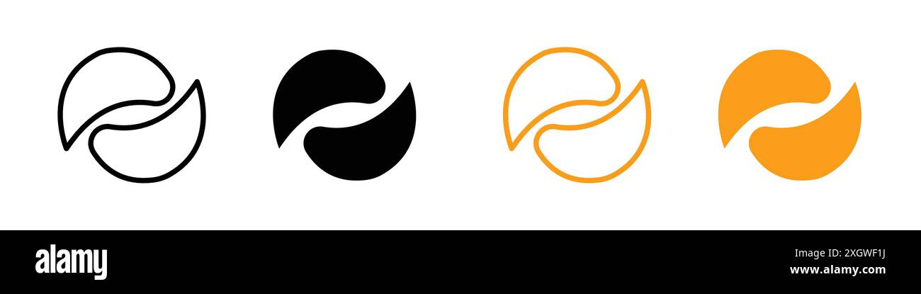 Under the eye patches icon logo sign vector outline in black and white ...