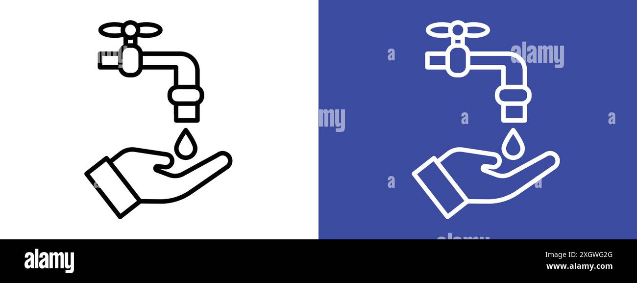 Ablution icon logo sign vector outline in black and white color Stock ...