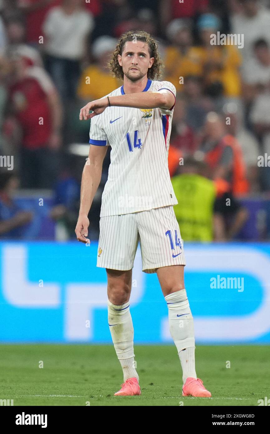 Munich, Germany. 9 July, 2024. Adrien Rabiot of France during the UEFA EURO 2024 - Semi-finals ...