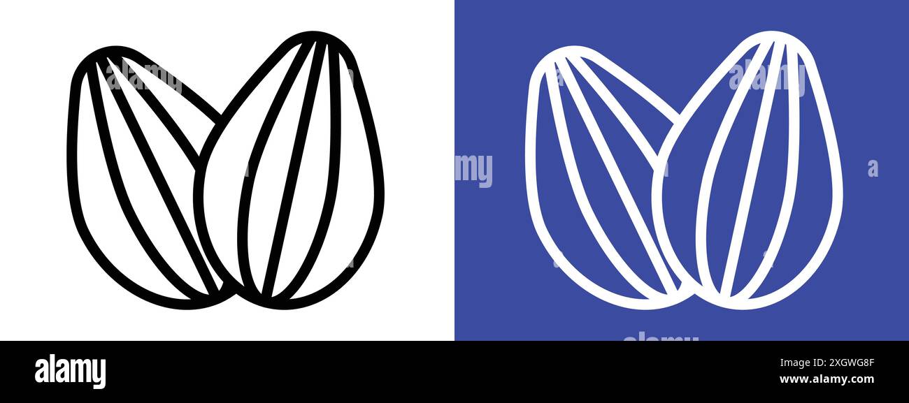 Almond icon Stock Vector Images - Alamy