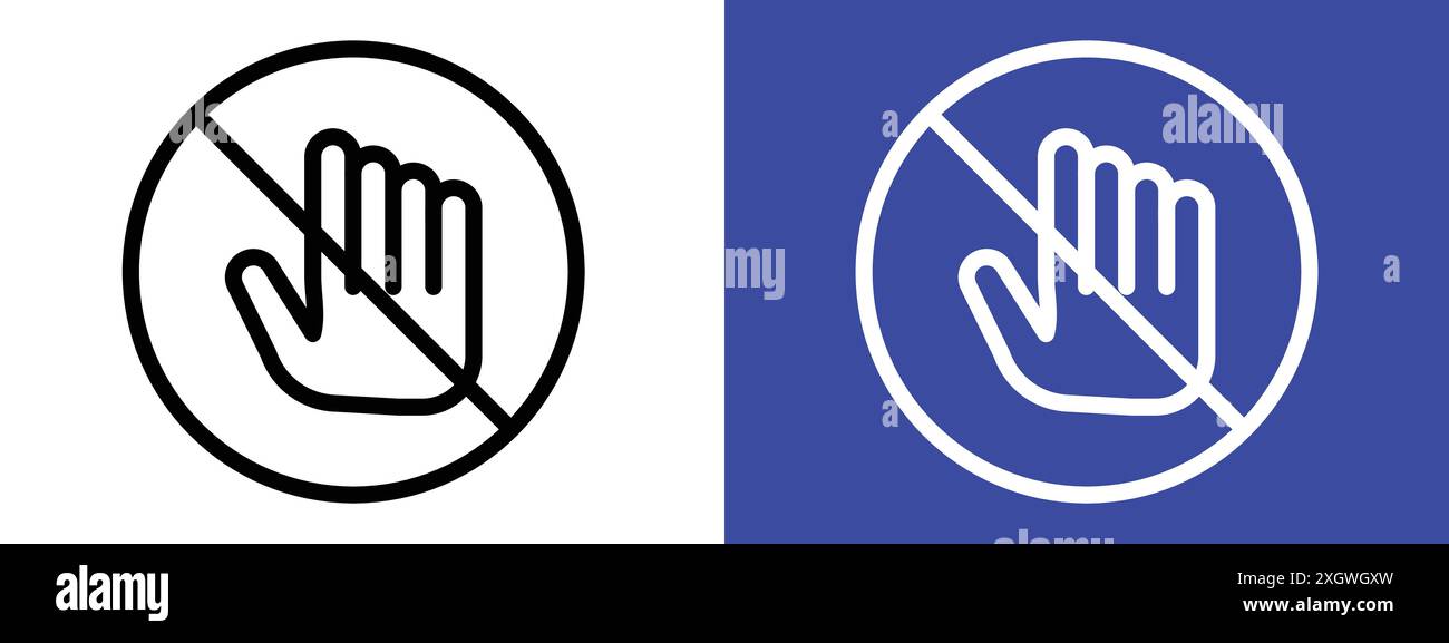 Do not enter sign logo sign vector outline in black and white color ...