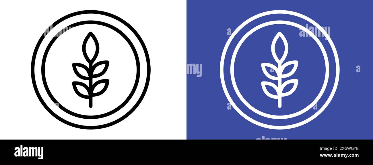 Fibre icon logo sign vector outline in black and white color Stock ...