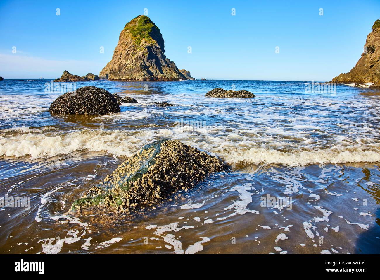 Sea Stack and Rocky Shoreline at Eye Level, Samuel H. Boardman, Oregon ...